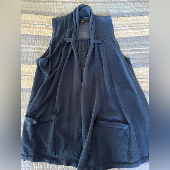 Fever | Sweaters | Blue Vest Size M Front Pockets Not Navy But Darker ...